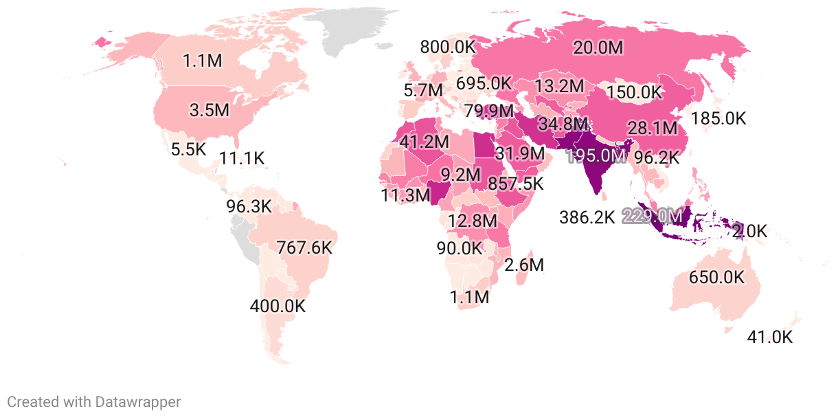 Muslim Population By Country 2024 Muslim Population By Country 2024