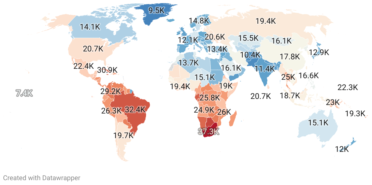 STD Rates By Country 2024