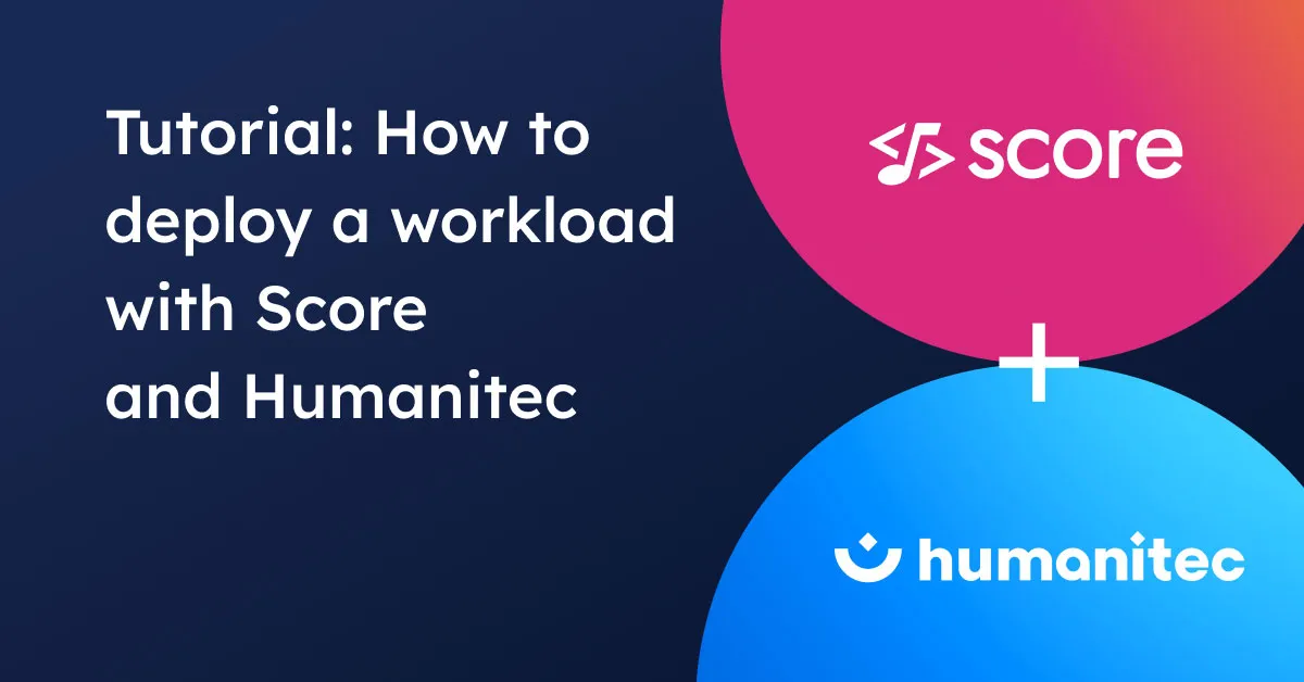 How to deploy a Workload with Score and Humanitec | Humanitec