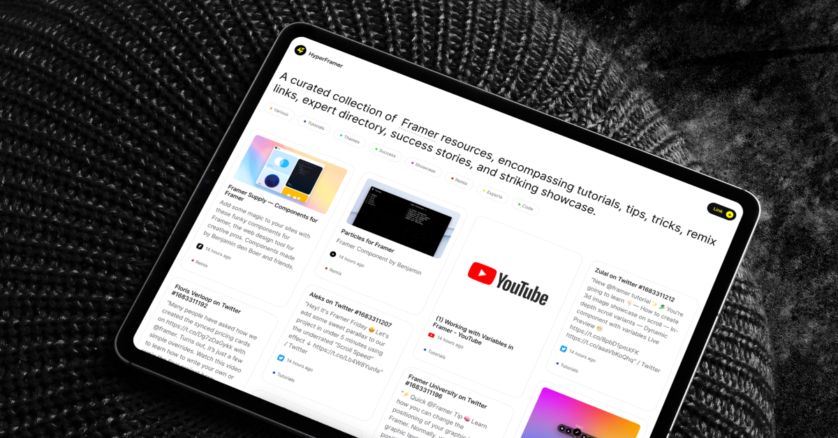 HyperFramer Framer Remixes & Resources
