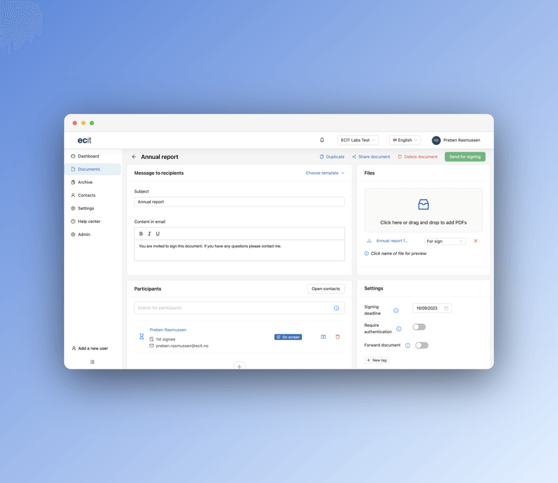 ECIT Sign | Fast, Secure, and Compliant Digital Signing Platform