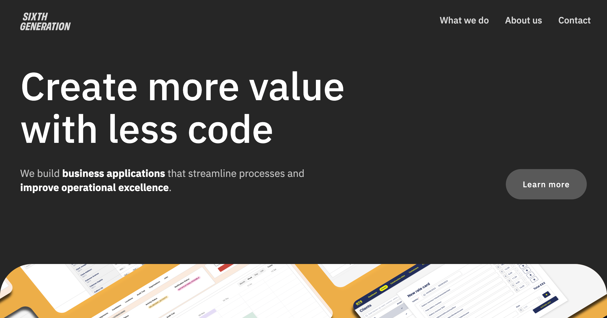 Sixth Generation — Business applications that deliver results