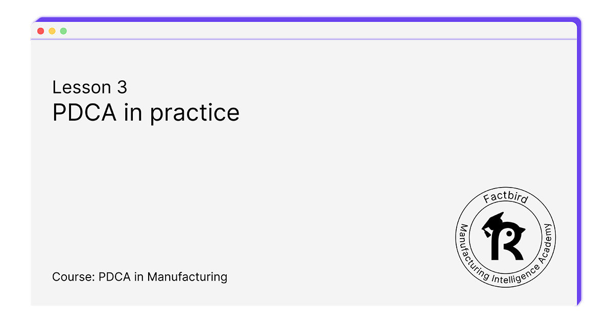 PDCA model example: How a team solved a recurring issue