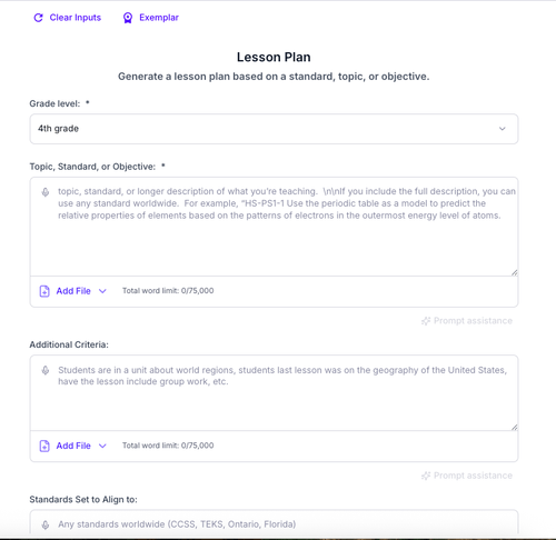 Lesson Plan Generator | MagicSchool