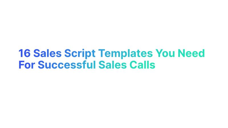16 Sales Script Templates You Need For Successful Sales Calls | Alore
