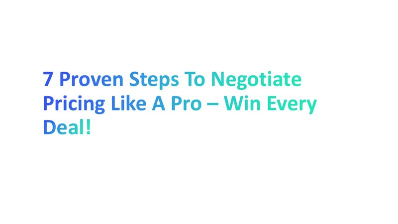 7 Proven Steps to Negotiate Pricing Like a Pro – Win Every Deal! | Alore