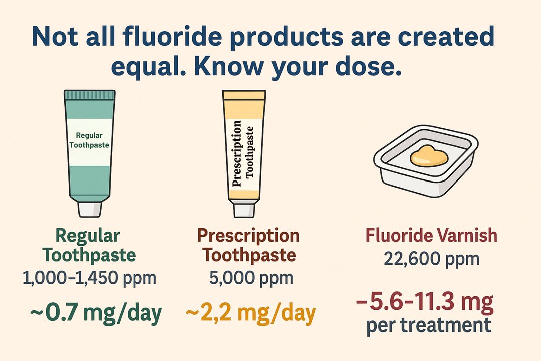 How Much Fluoride Are You Getting? Compare Toothpaste, Prescription ...