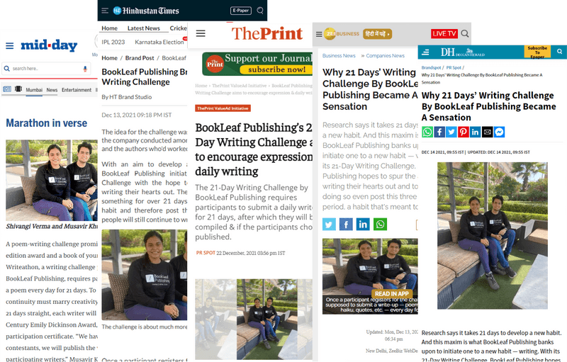 BookLeaf Publishing Bestseller Breakthrough (Dashboard)