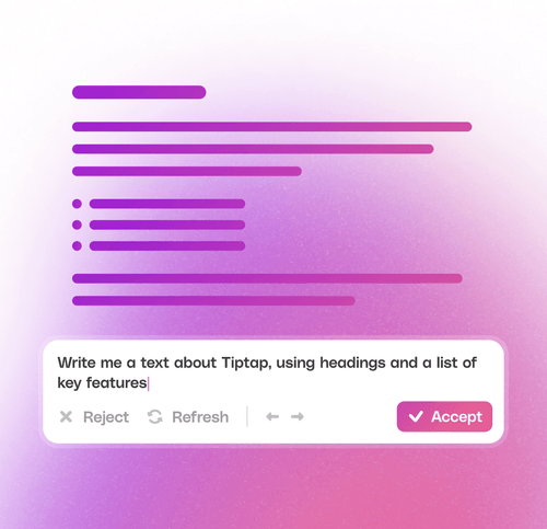 Tiptap Content AI - the Powerful AI Editor