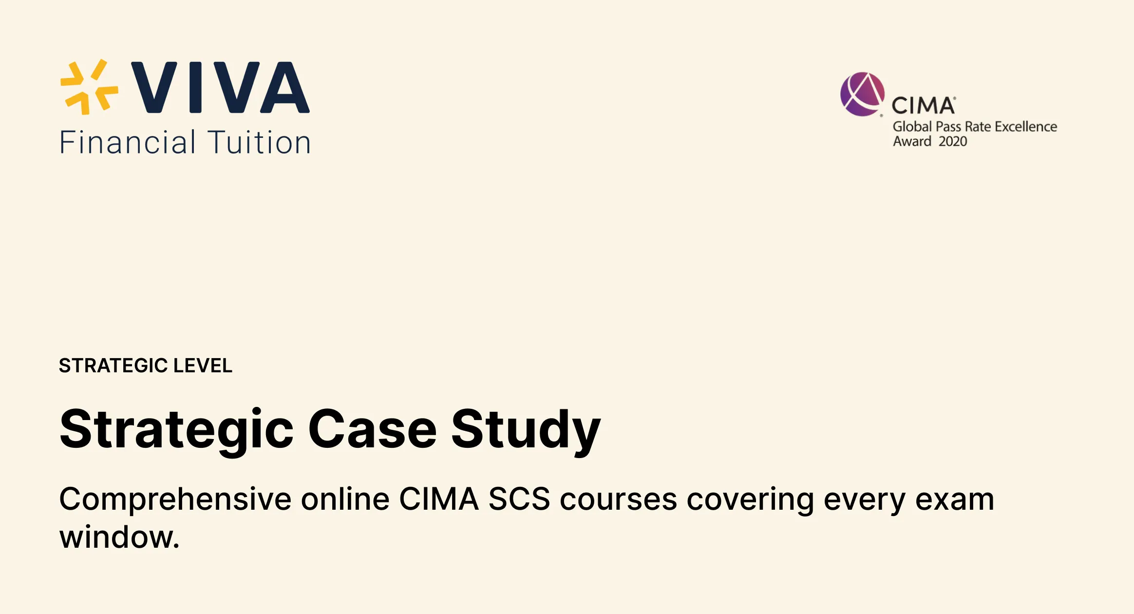 VIVA | CIMA Strategic Case Study (November 2025) Course