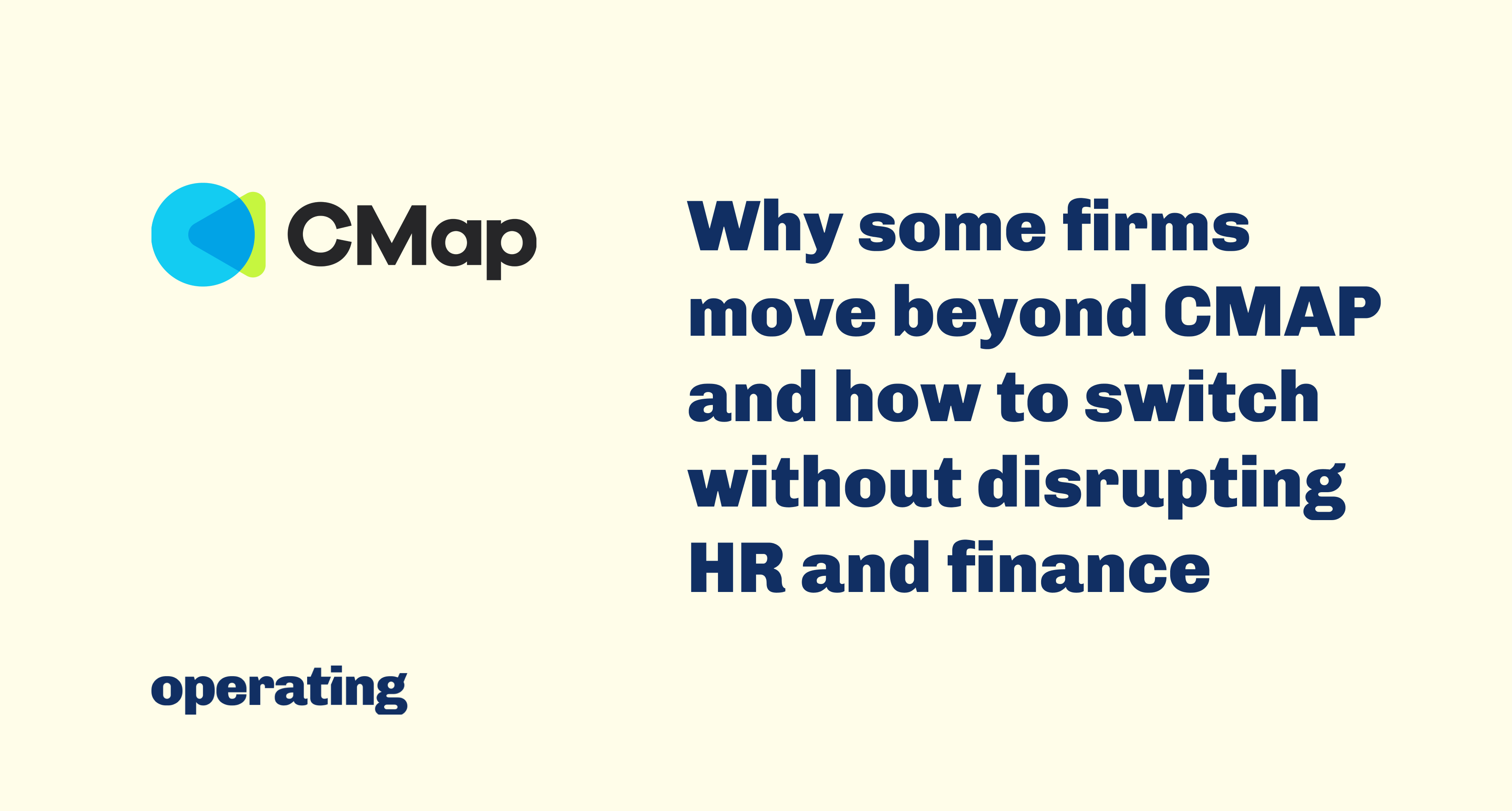 Why Some Consulting Firms Explore an Alternative to CMAP