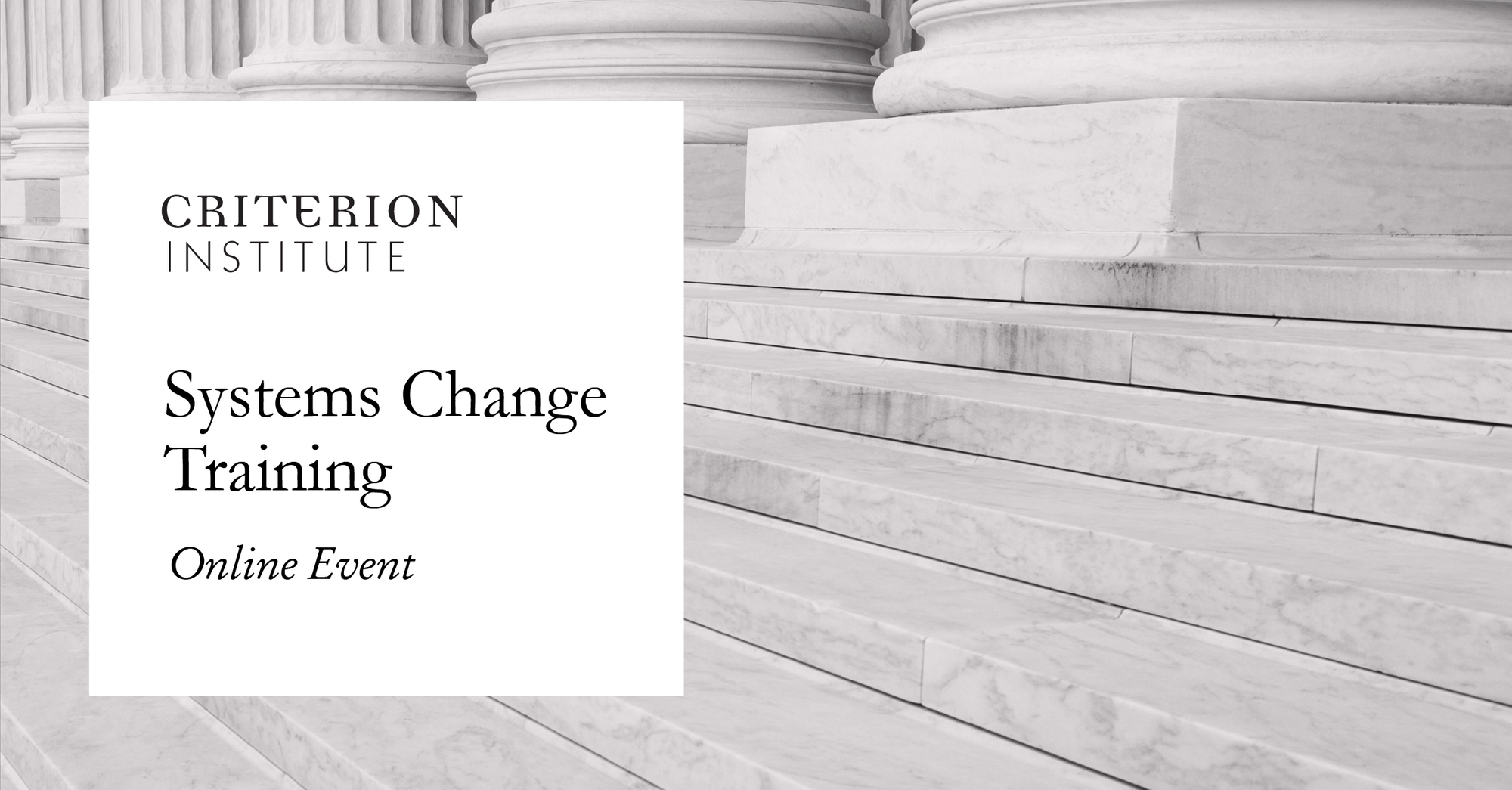 Systems Change Training - May 2023