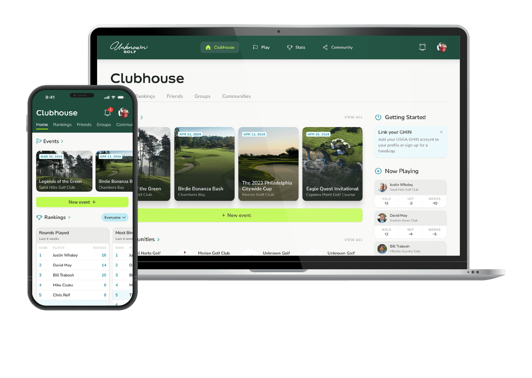 Unknown Golf | Golf App | Golf Scoring App