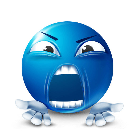 Making an Argument Blue Emoji