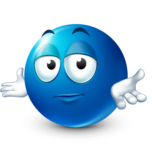 Shrug Blue Emoji