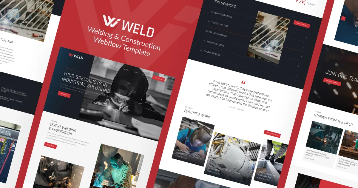 Services | Weld - Webflow HTML Website Template for Industrial Professionals