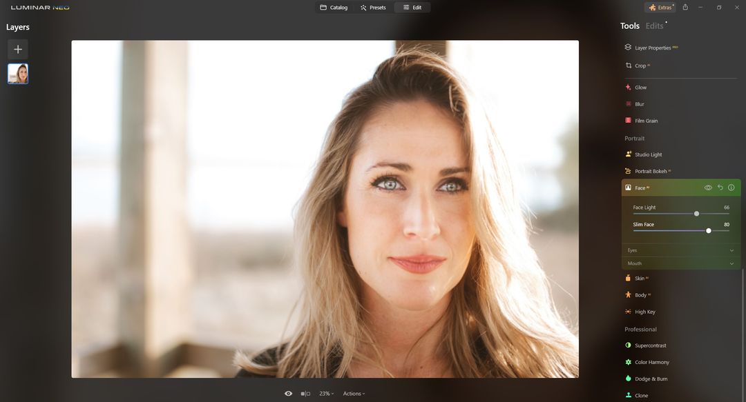Face Slimming Tool: Skinny Face Photo Editor I Skylum