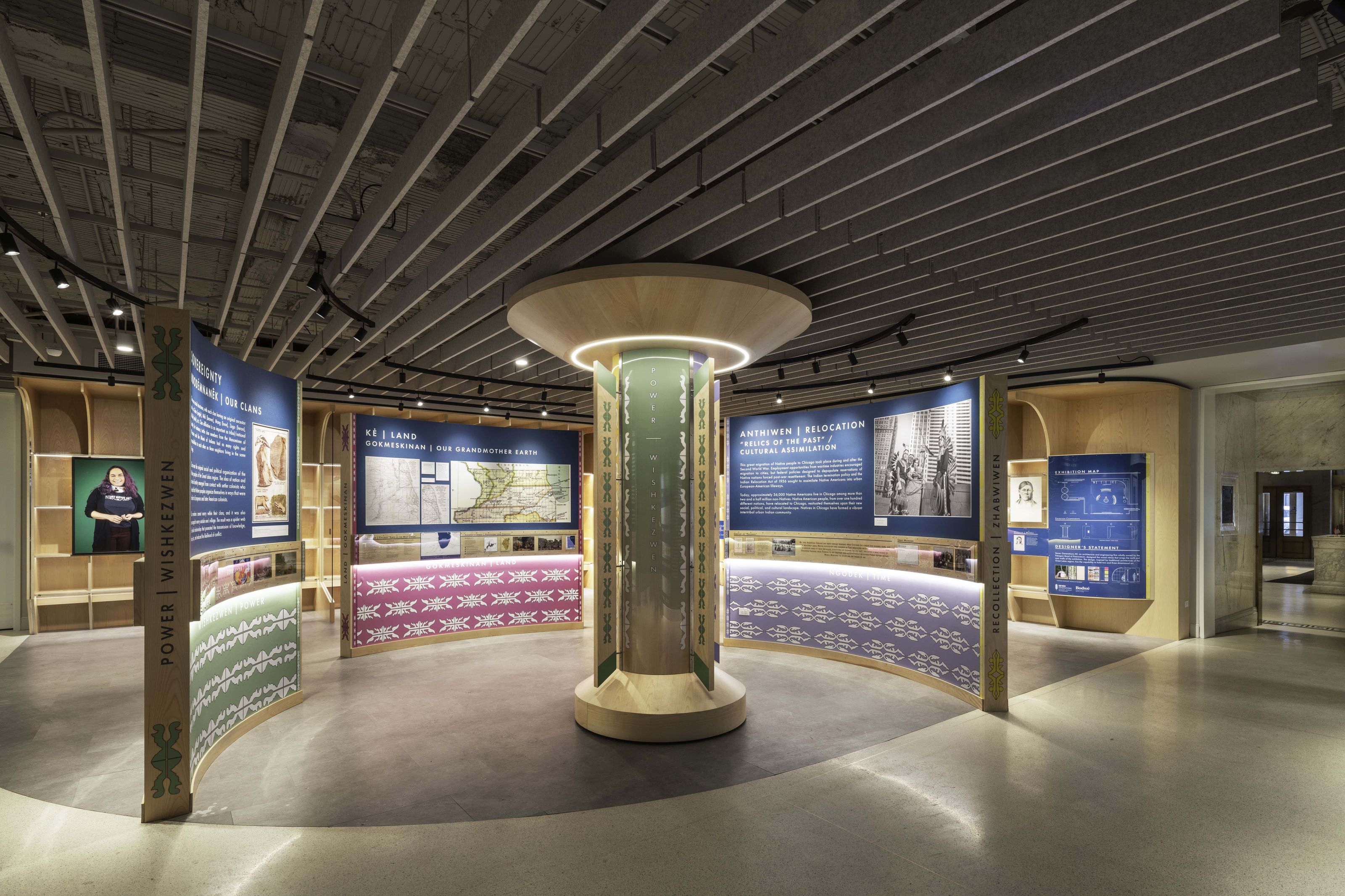 MacArthur Foundation Nwi Yathmomen Indigenous Exhibit Design | Bodwé