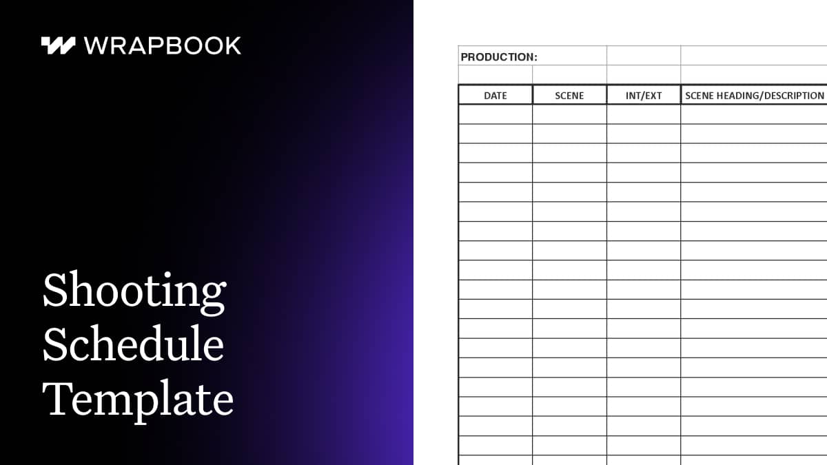 Download the Shooting Schedule Template | Wrapbook