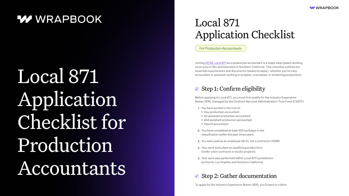 Download the Local 871 Application Checklist for Production Accountants ...