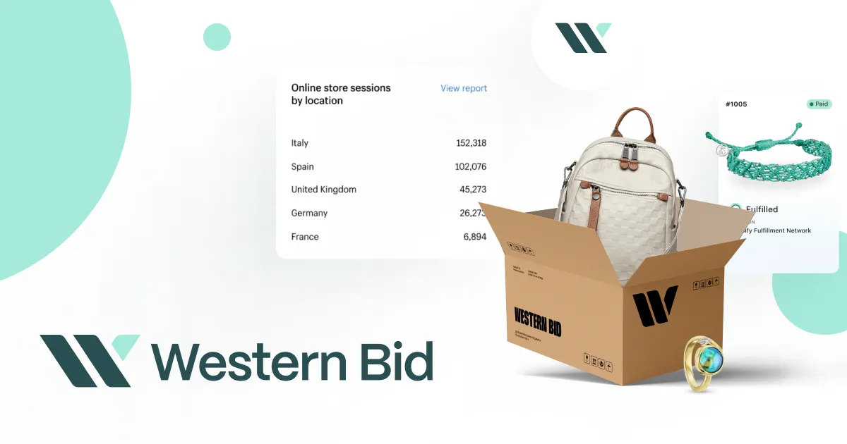 Western Bid: Online sales. Delivery of parcels to 200+ countries