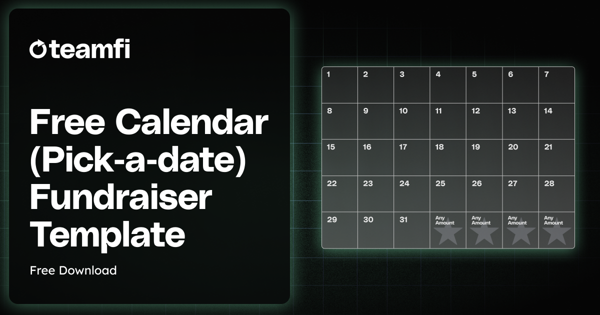 Teamfi Blog | Get Your Pick A Date Calendar Fundraiser Template and ...
