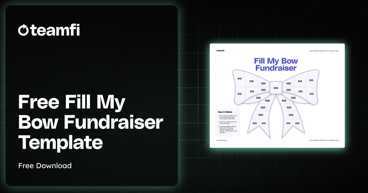 Teamfi Blog | Free Fill My Bow Cheer Fundraiser Template