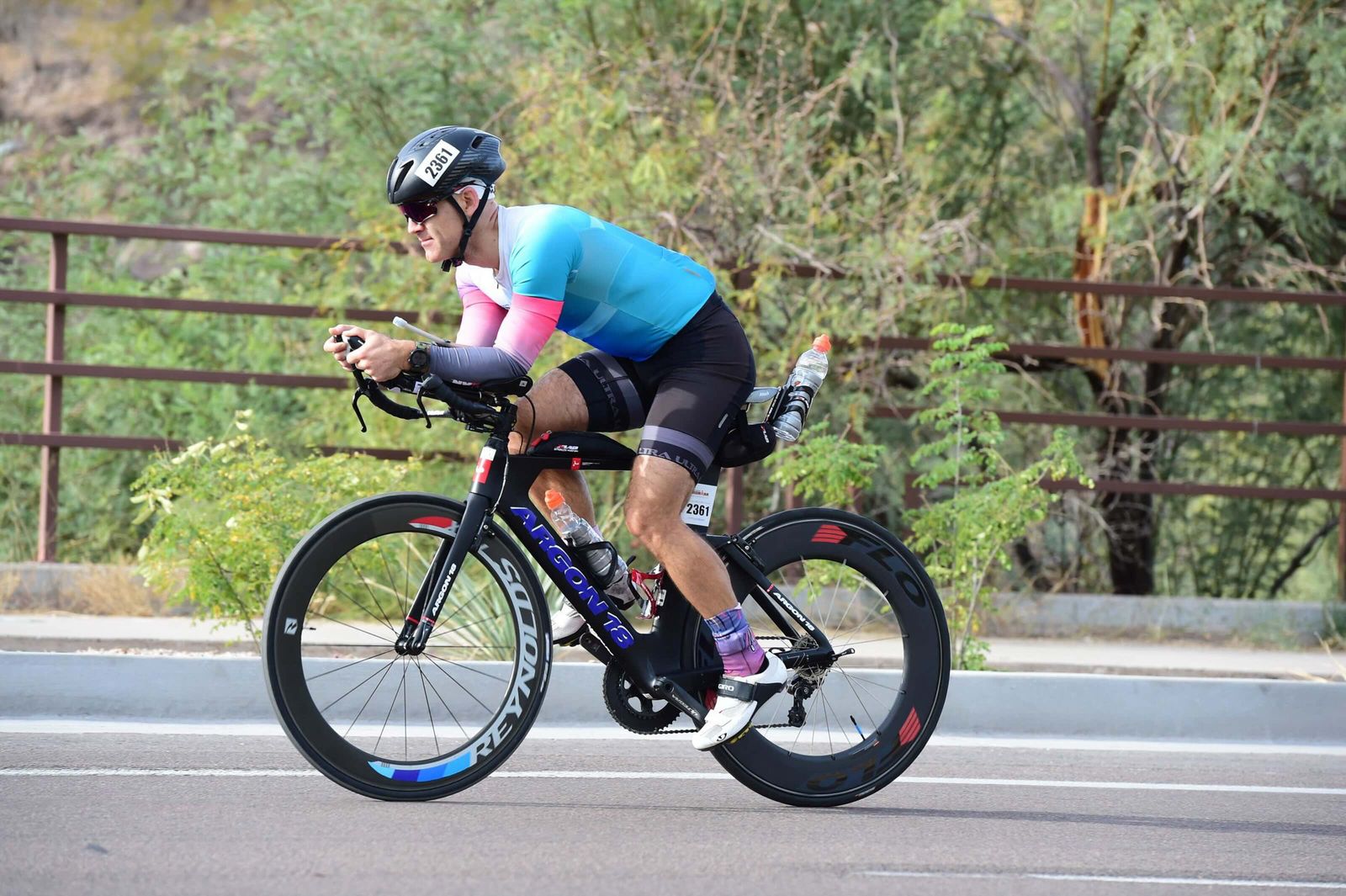 What are the distances in triathlon?