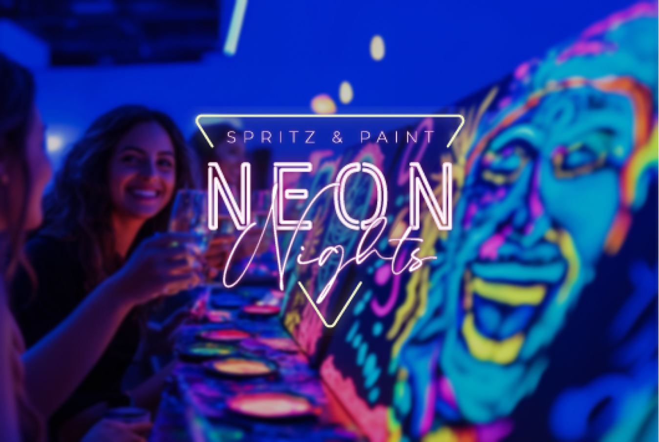 Neon Nights Heidelberg: Sip & Paint mit Neonfarben & Musik