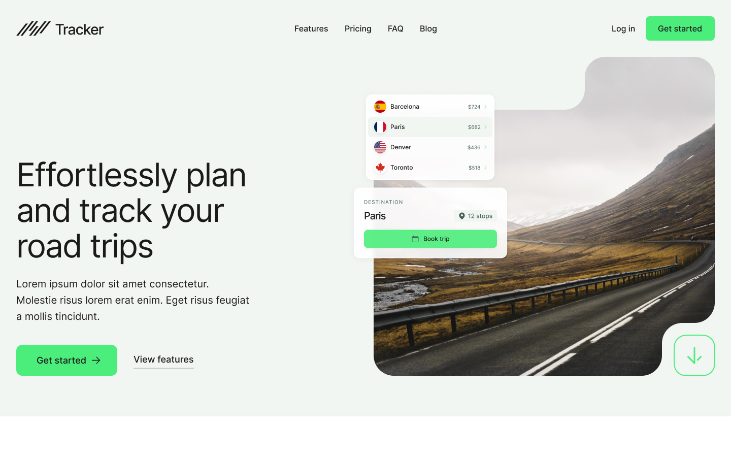 Log in | Tracker - Webflow HTML website template
