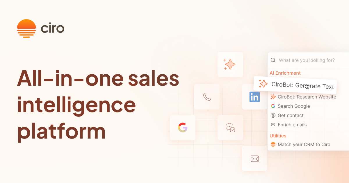 Ciro: All-in-one sales intelligence platform