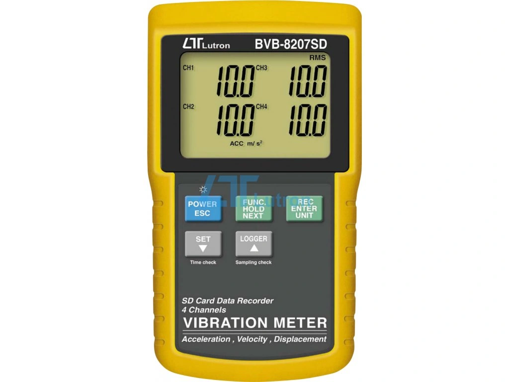 Jual Lutron BVB-8207SD 4 Channels Vibration Recorder