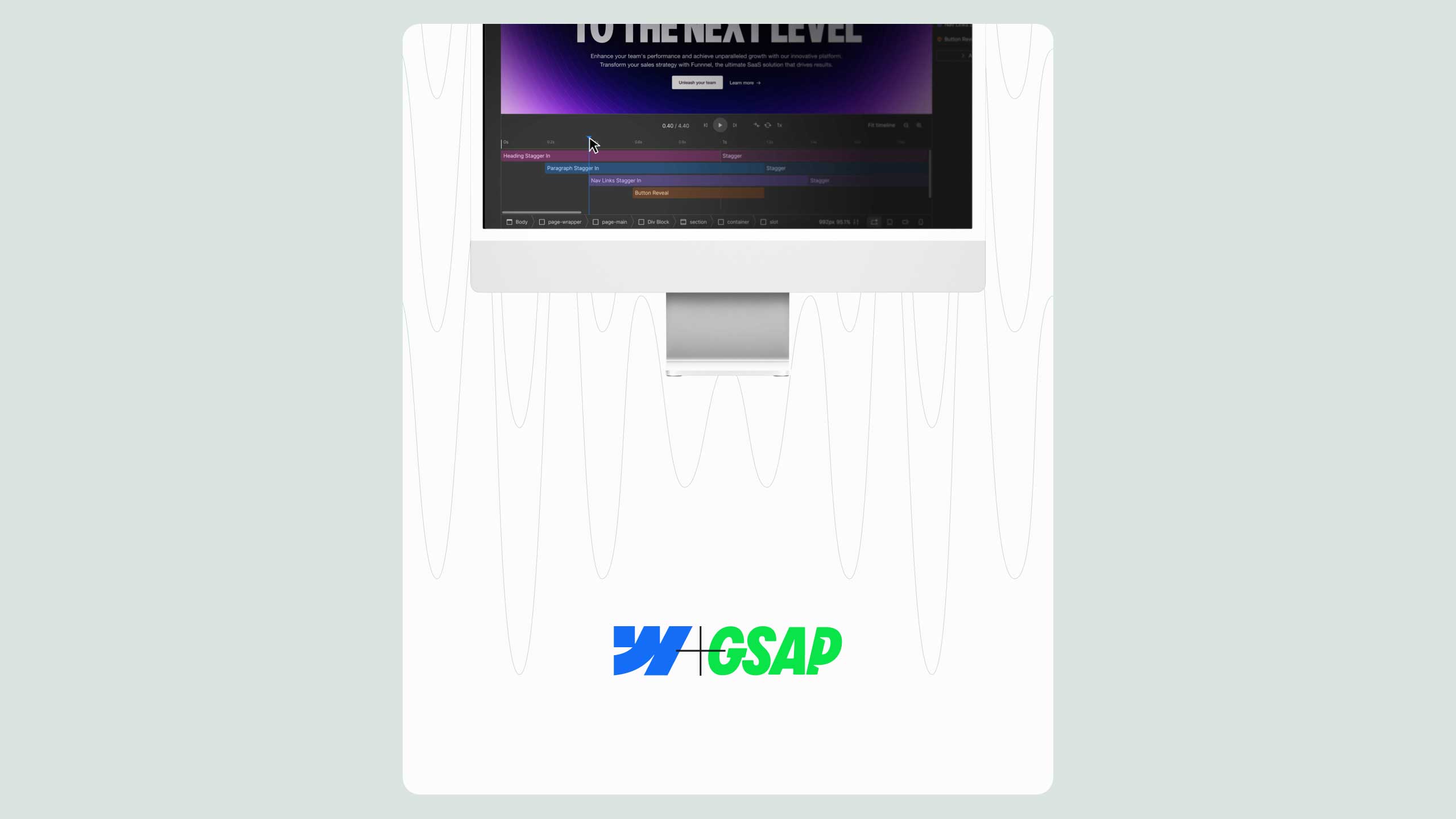 Add GSAP’s New Animation UI in Webflow Without Code