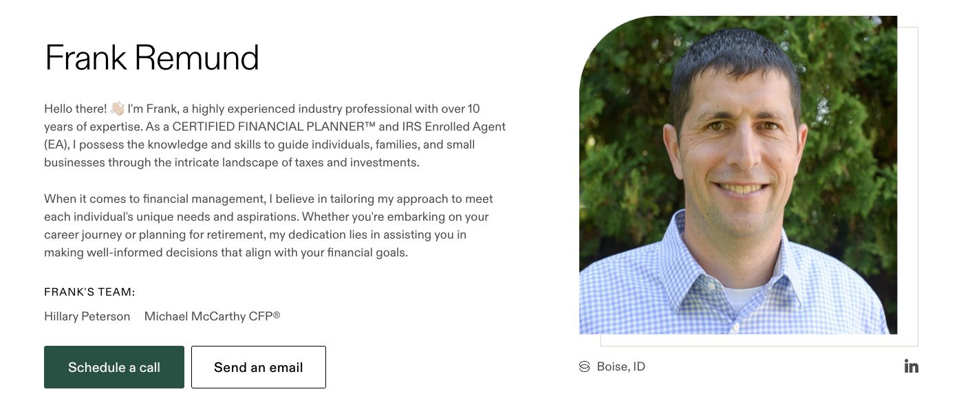 Frank Remund: Financial Advisor in Boise, ID | Savvy