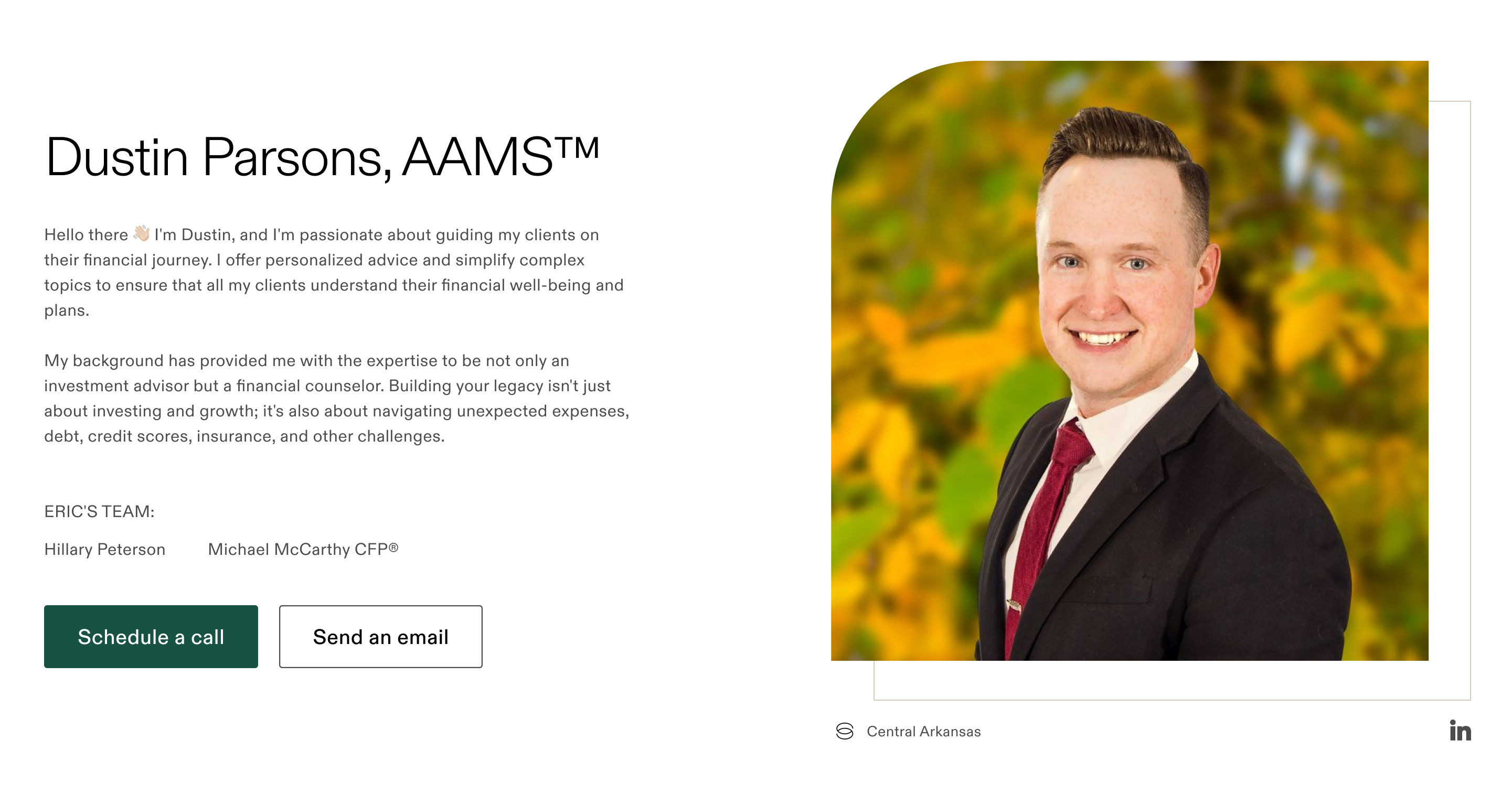 Dustin Parsons: A financial advisor in Central Arkansas | Savvy