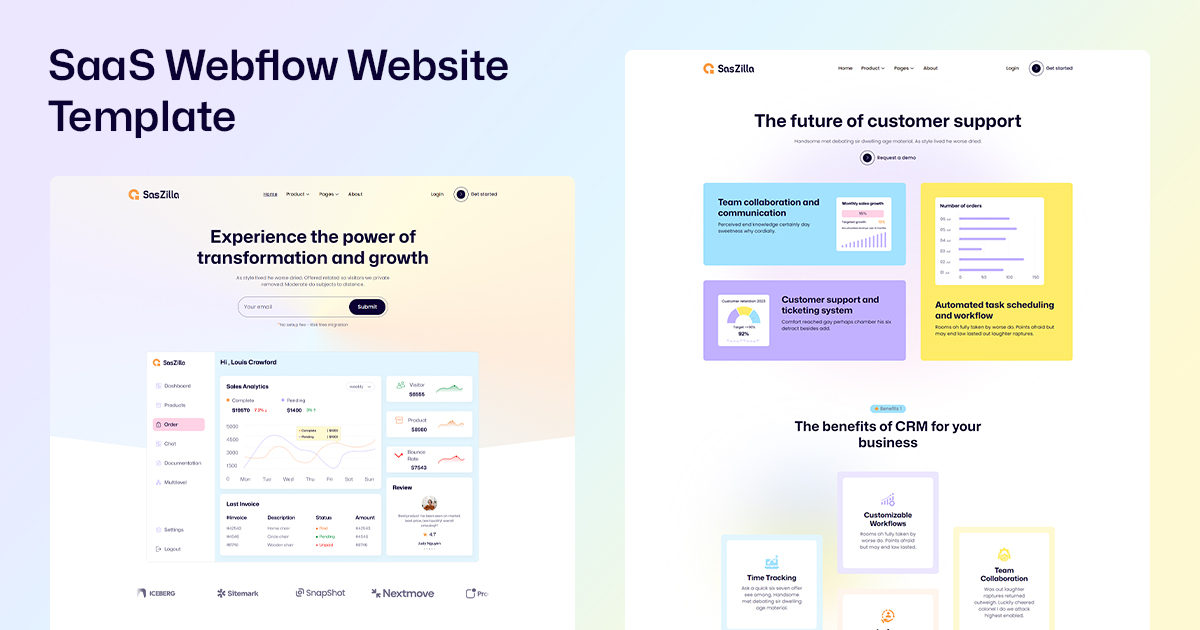 SasZilla - Webflow Ecommerce website template