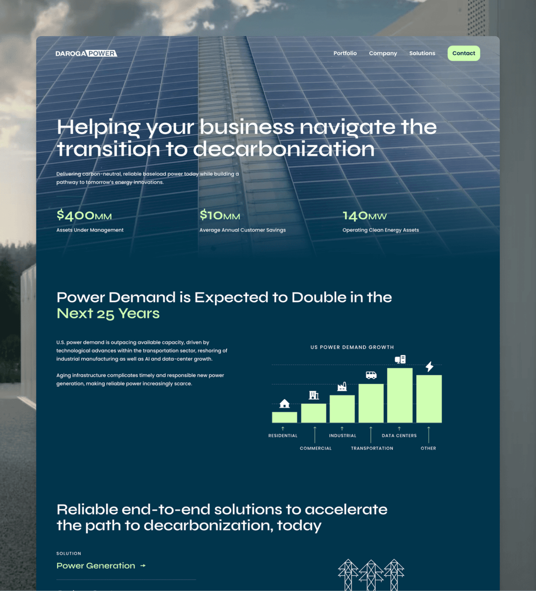 Renewable Energy Web Design for Daroga Power | Gigantic