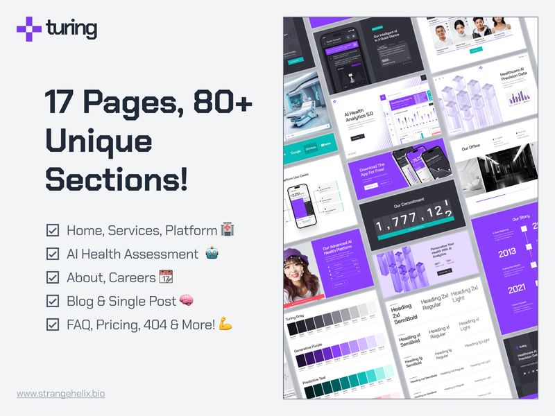 strangehelix.bio | Product | turing: AI Smart Healthcare Website