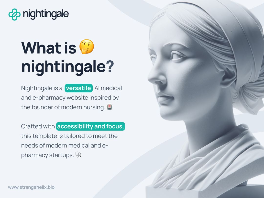 strangehelix.bio | Product | nightingale: AI Medical & E-Pharmacy Website