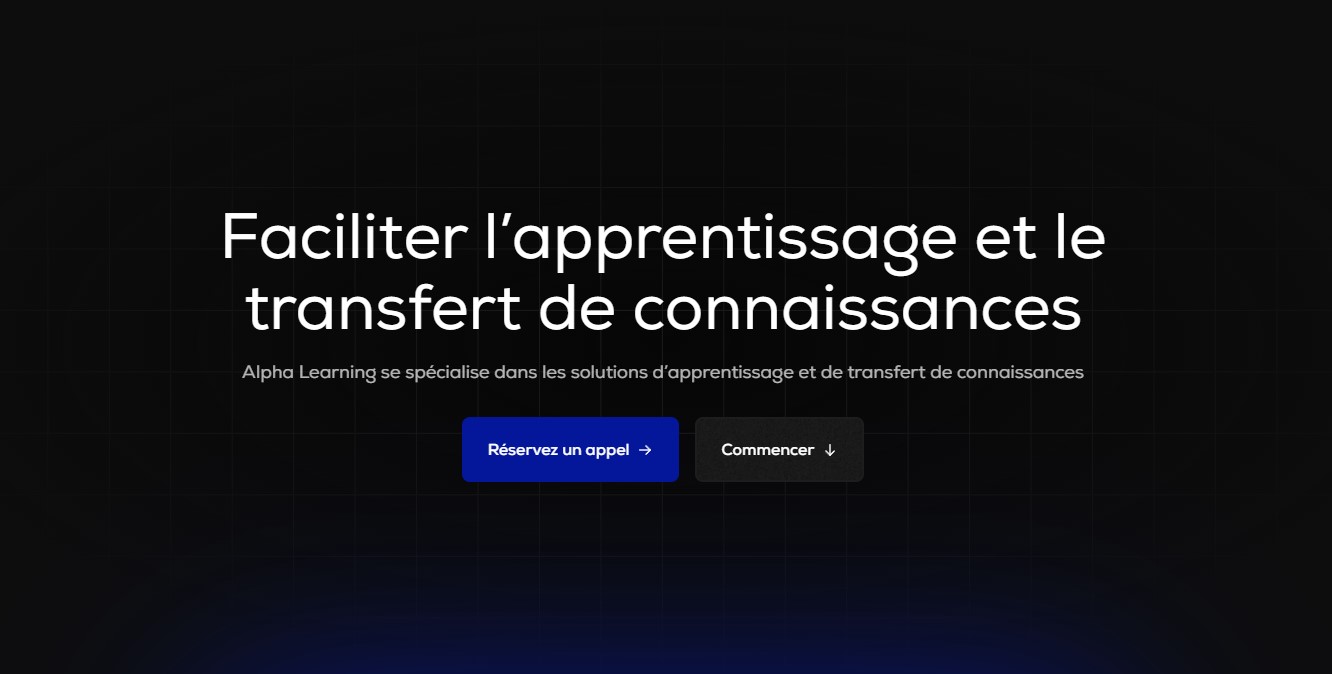 Alpha Learning - Faciliter l’apprentissage et le transfert de connaissances