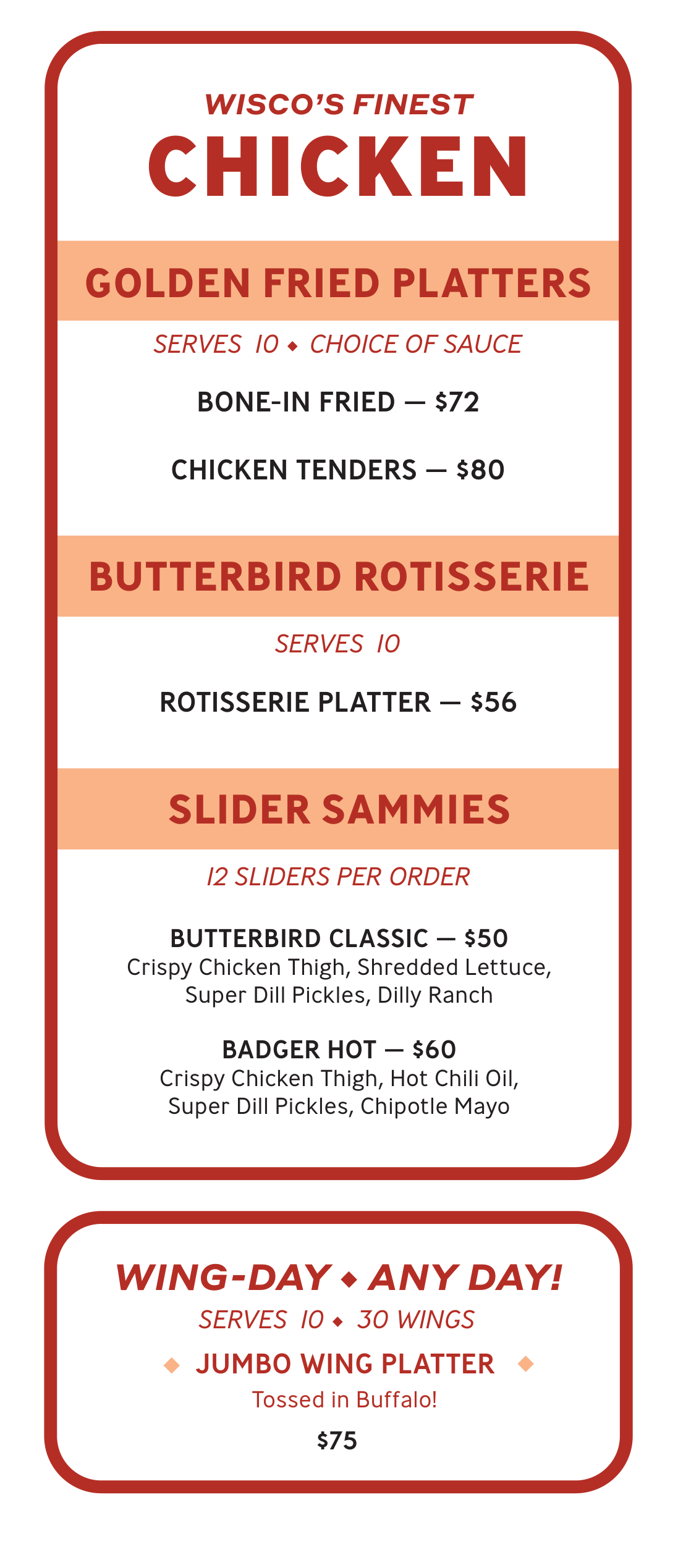Butterbird - Parties & Catering