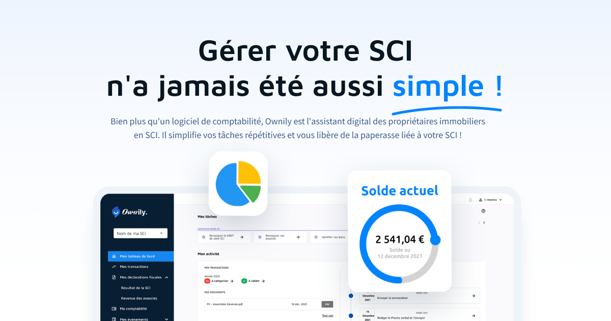 Ownily - Gérez la comptabilité de votre SCI