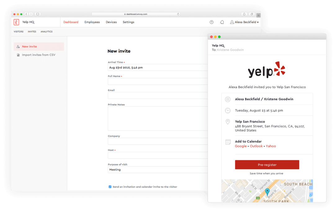 Visitor registration | Envoy