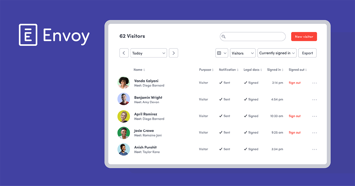 Visitor management system & check-in software | Envoy