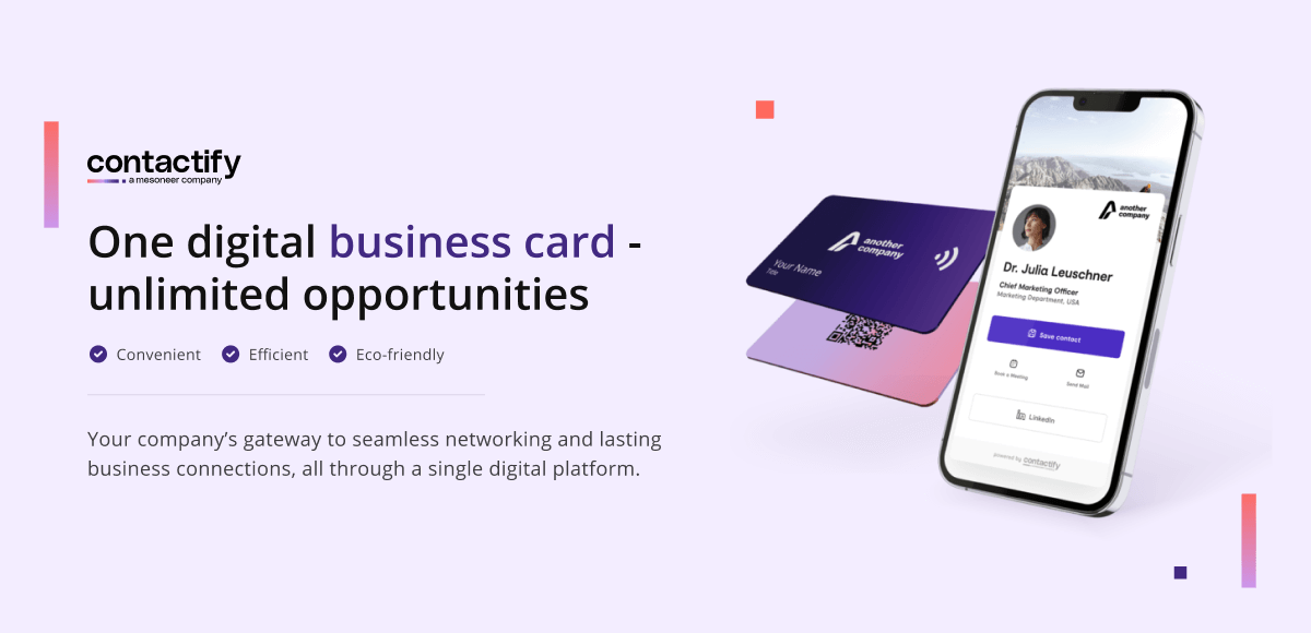 Digital business cards for your company | contactify
