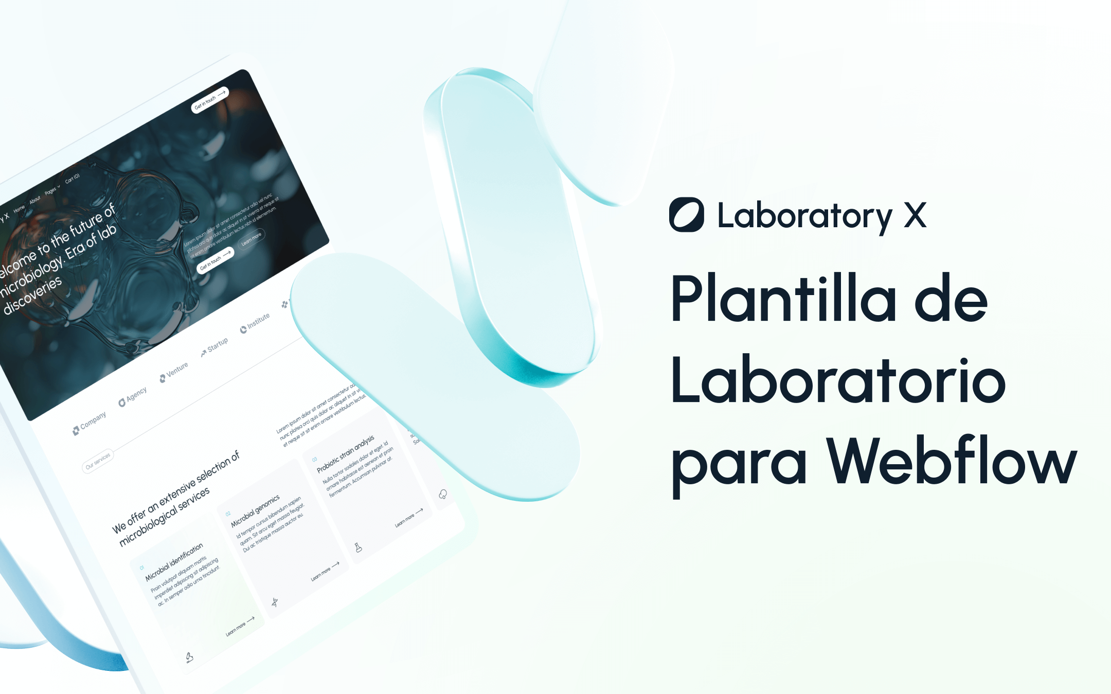 Plantilla de Laboratorio para Webflow - Laboratory X | BRIX Plantillas