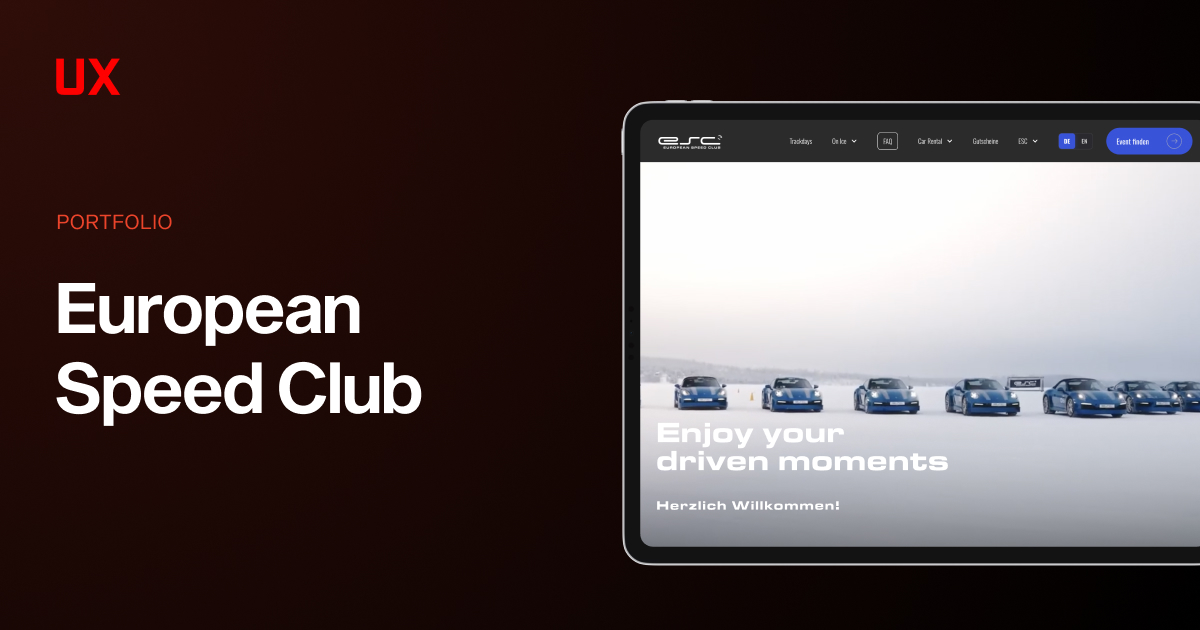 European Speed Club • Portfolio • marketer UX GmbH
