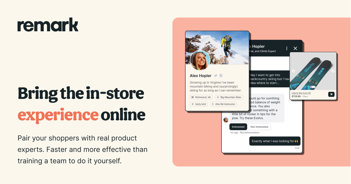 Remark - Product Guidance Made Easy for Online Stores