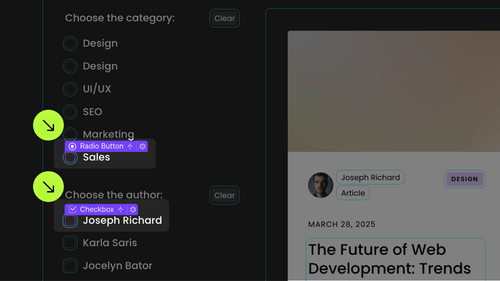 List Filter - Filter CMS Collection Lists in Webflow using Attributes