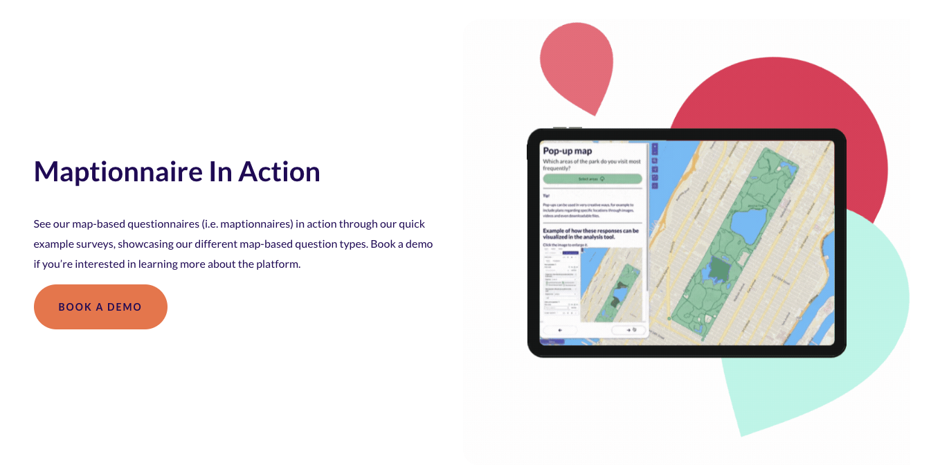 Maptionnaire in action | Examples of map-based questionnaires